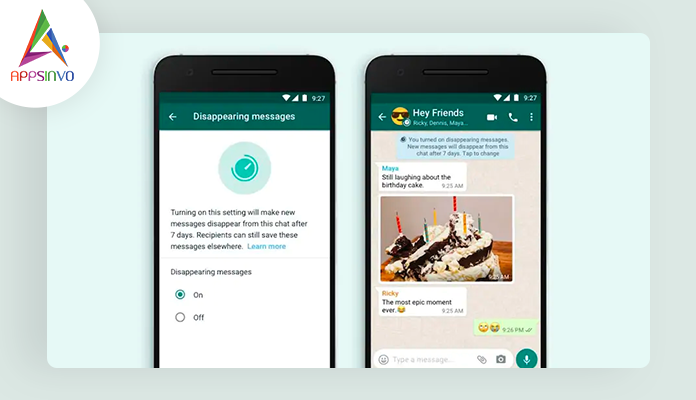 Appsinvo : Whatsapp Rolled Out New Message Disappearing Feature Appsinvo : Whatsapp Rolled Out New Message Disappearing Feature